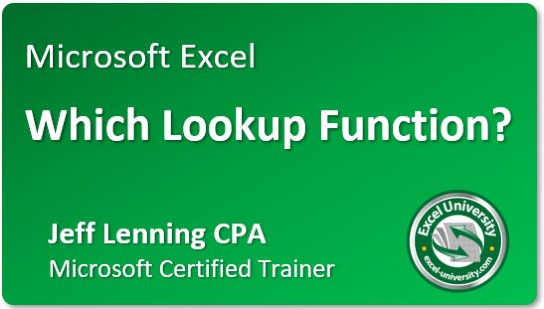 Excel: Which Lookup Function Should I Use? | CPD On Demand by learnformula