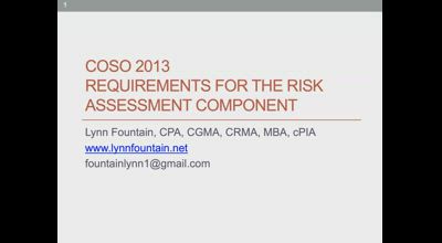 COSO 2013 - Risk Assessment Evaluation | CPDFormula