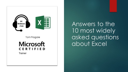 Answers to the 10 most widely asked questions about Excel | Professional Development by learnformula